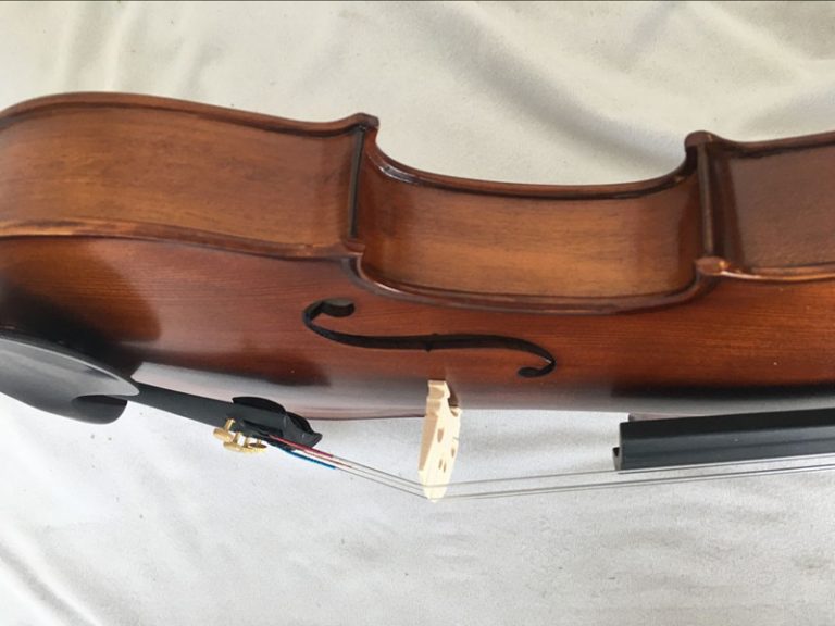 Satin Dark Red Brown Flame Maple Violin MVT700 - China Violin ...