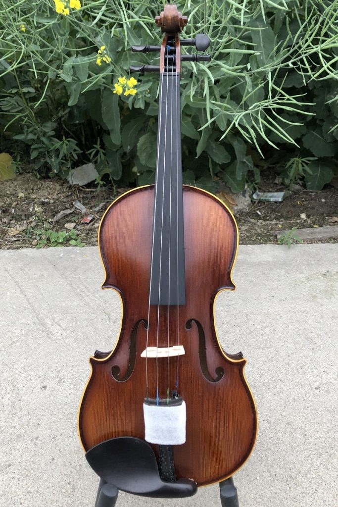 Satin Dark Red Brown Varnish Nice Flame Maple Violin - Sinomusik String ...