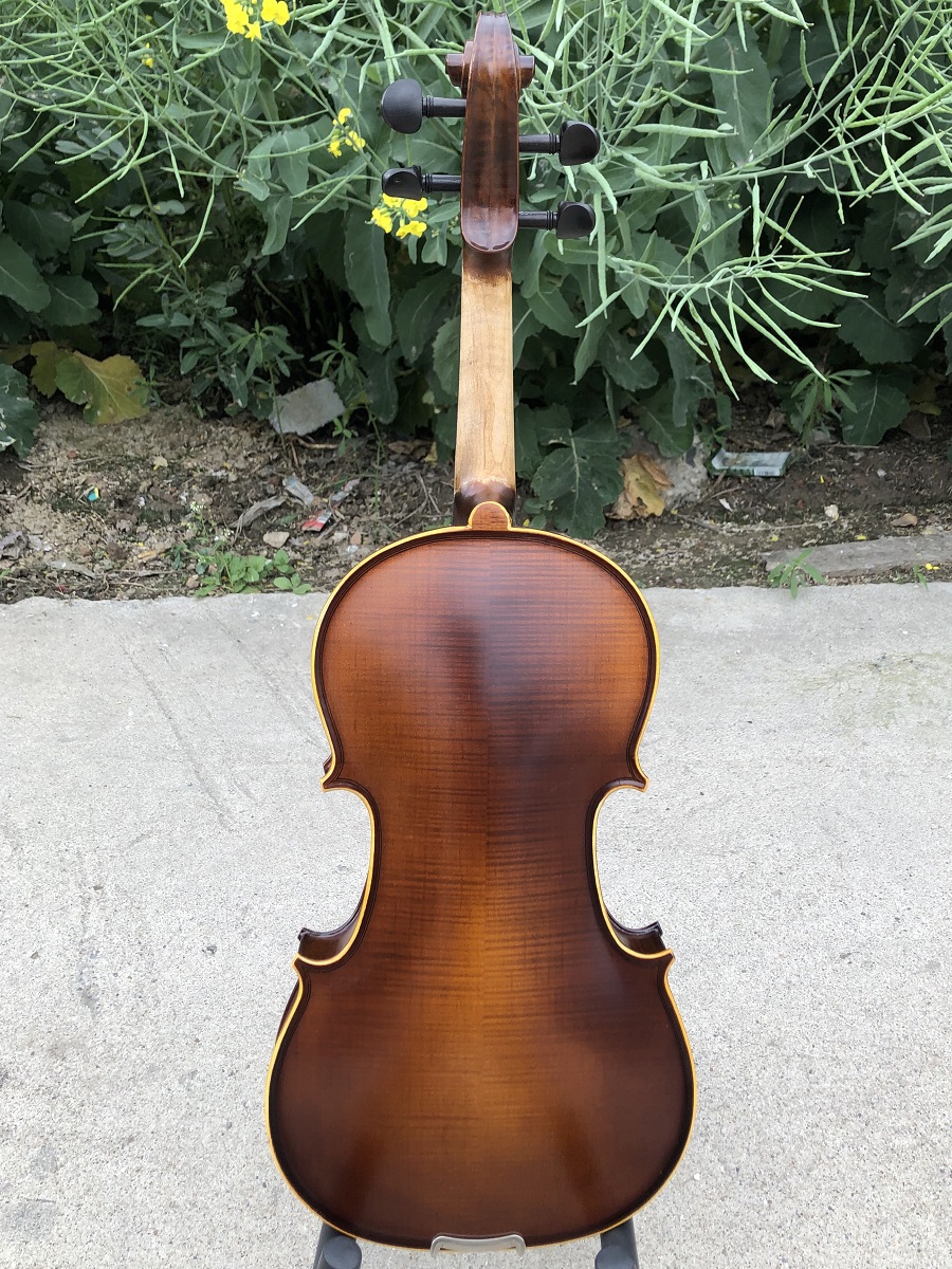 Satin Dark Red Brown Varnish Nice Flame Maple Violin - Sinomusik String ...