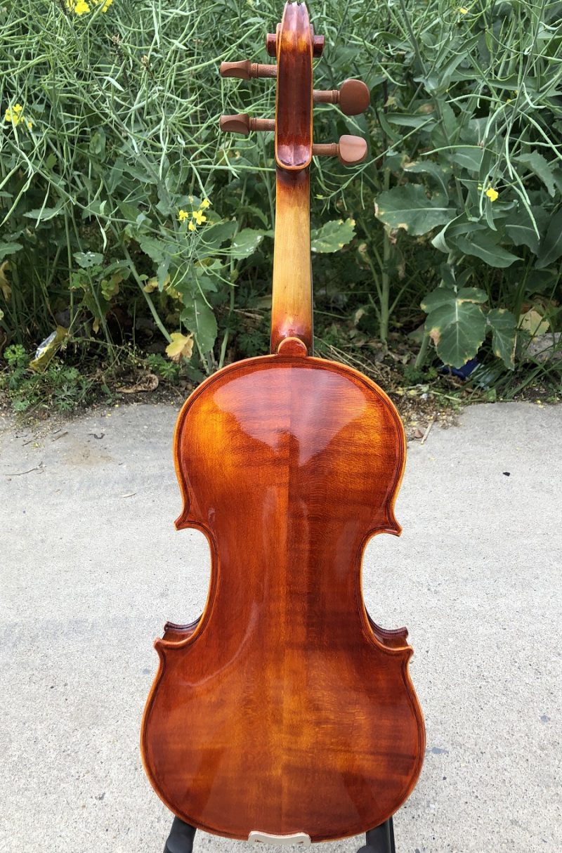 Glossy Red Brown Flame Maple Jujubewood Parts Violin - Sinomusic