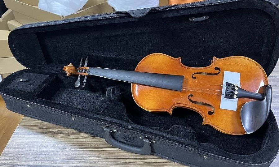 Artificial Wood Grain Carved Top Solid Purfling Violin - Sinomusik String Instruments