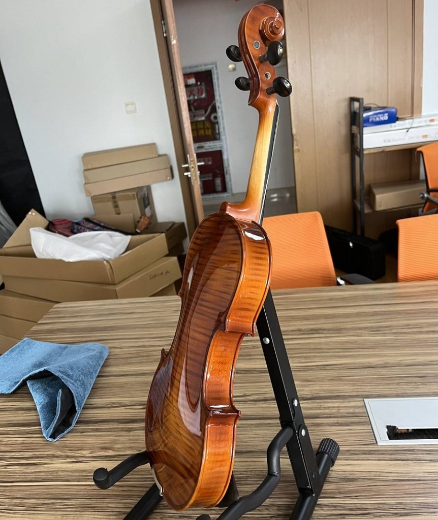 Artificial Wood Grain Carved Top Solid Purfling Violin - Sinomusik String Instruments