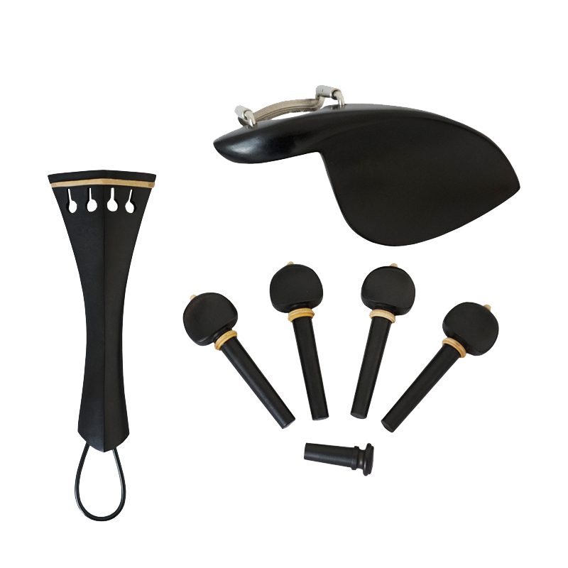 Full Set Vintage Ebony Violin Accessories Model VS03 - China Violin ...