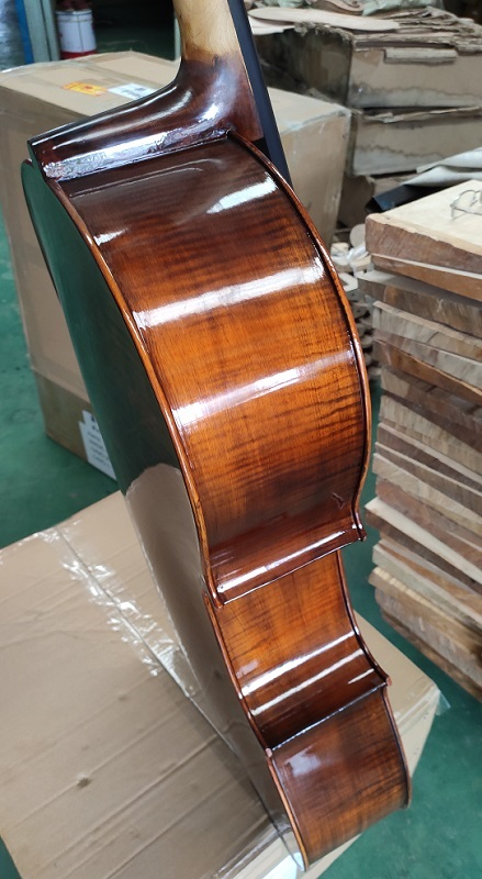 Full Handed Varnished Flame Cello - Sinomusic