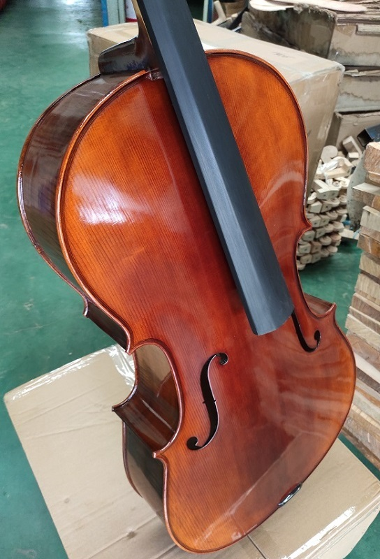 Full Handed Varnished Flame Cello - Sinomusic