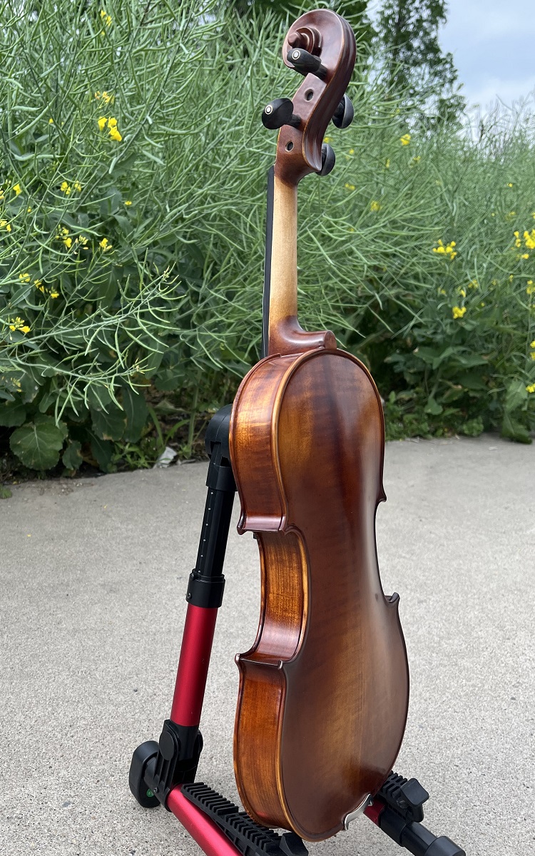 Satin Red Brown Flame Maple Violin MVT800 - Sinomusik String Instruments