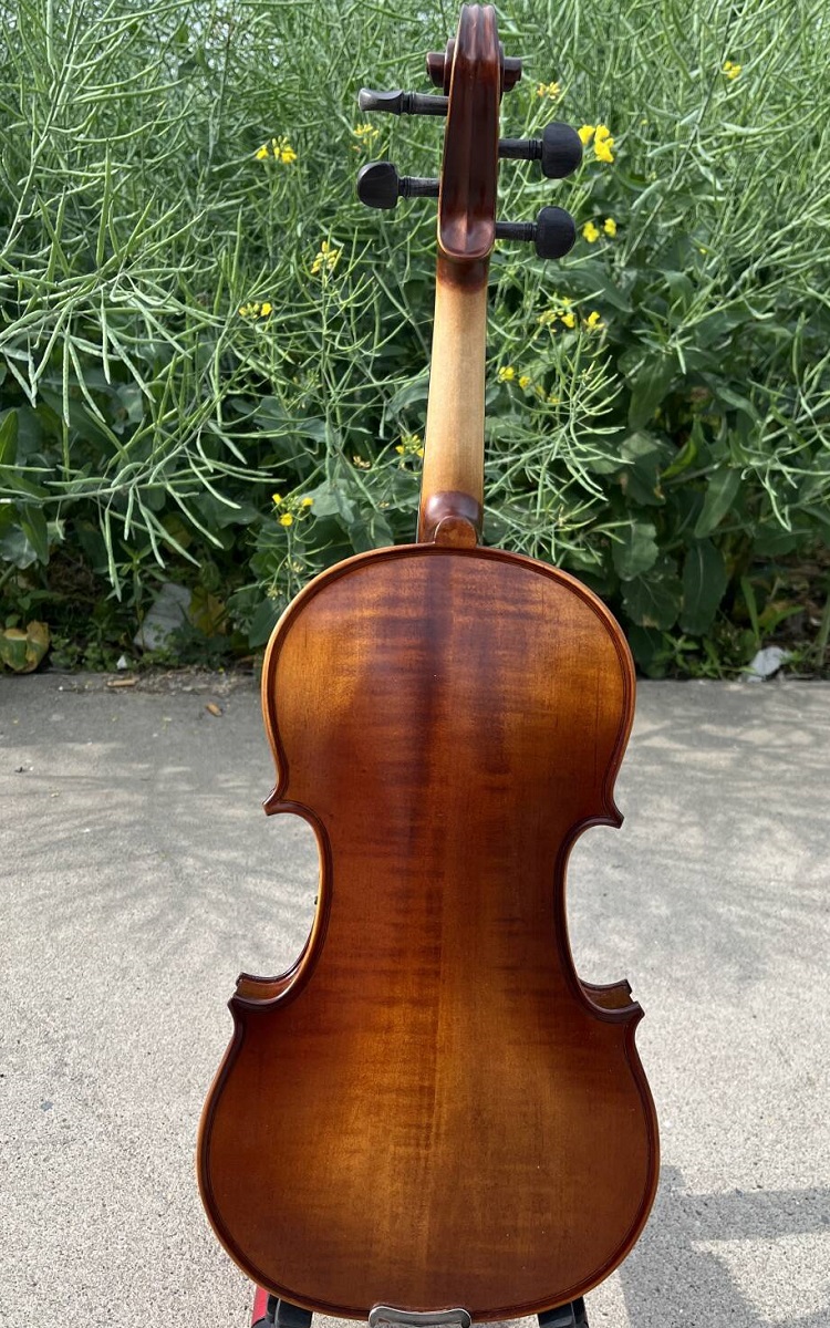 Satin Red Brown Flame Maple Violin MVT800 - Sinomusik String Instruments